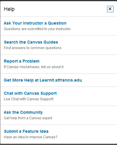 Canvas Support – Technology Support Center